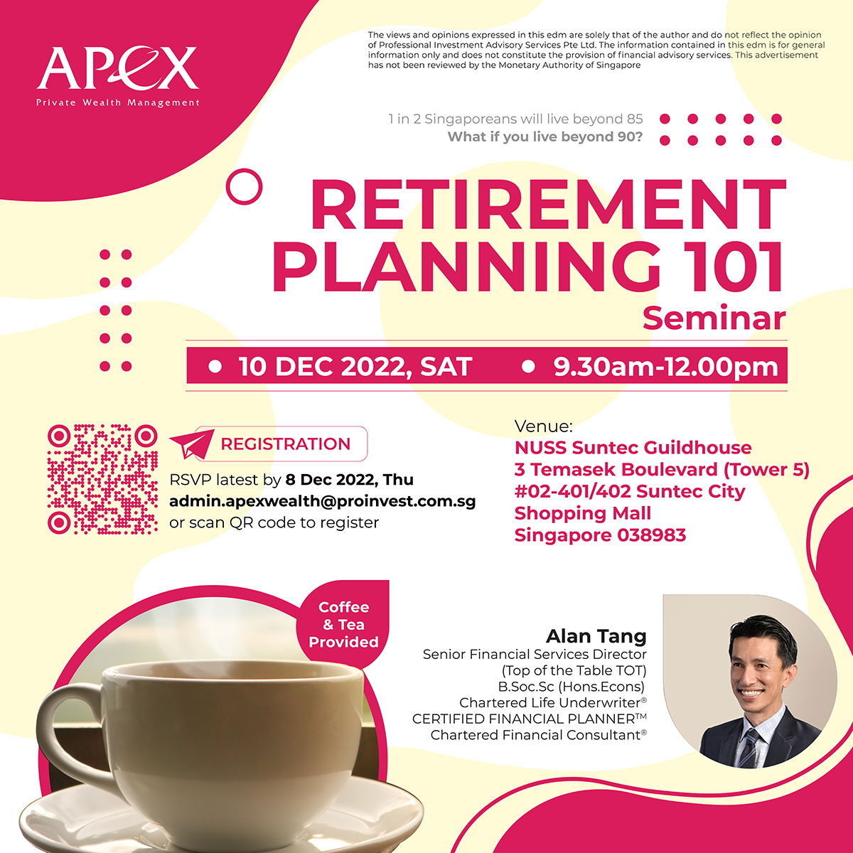 Retirement Planning 101 Seminar - 10 DEC 2022 - Apex Private Wealth ...
