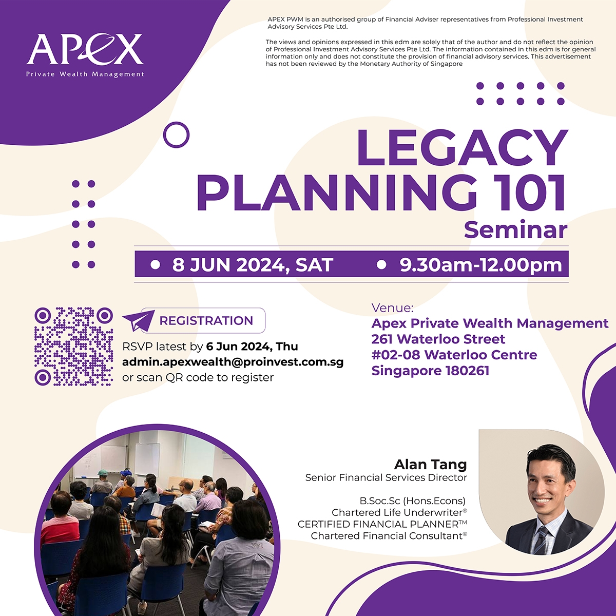 Legacy Planning 101 Seminar - 08 JUN2024 - Apex Private Wealth Management